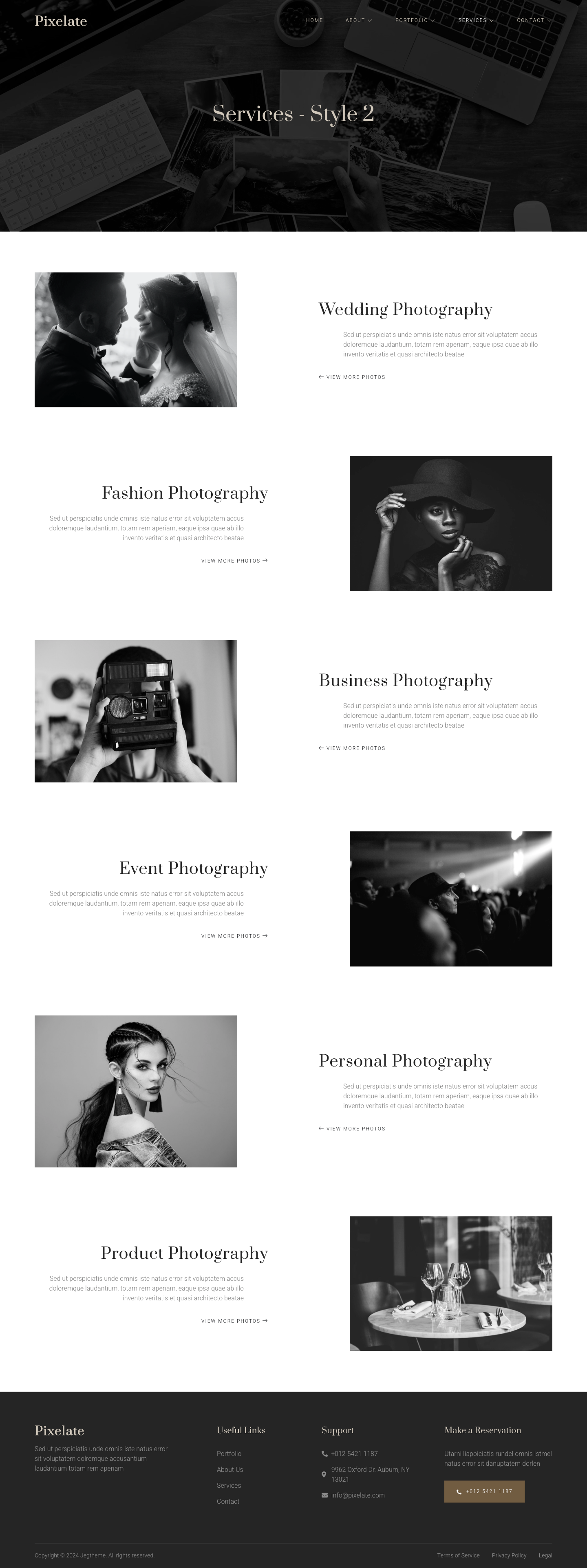 Pixelate - Portfolio & Photography Elementor Template Kit by jegtheme